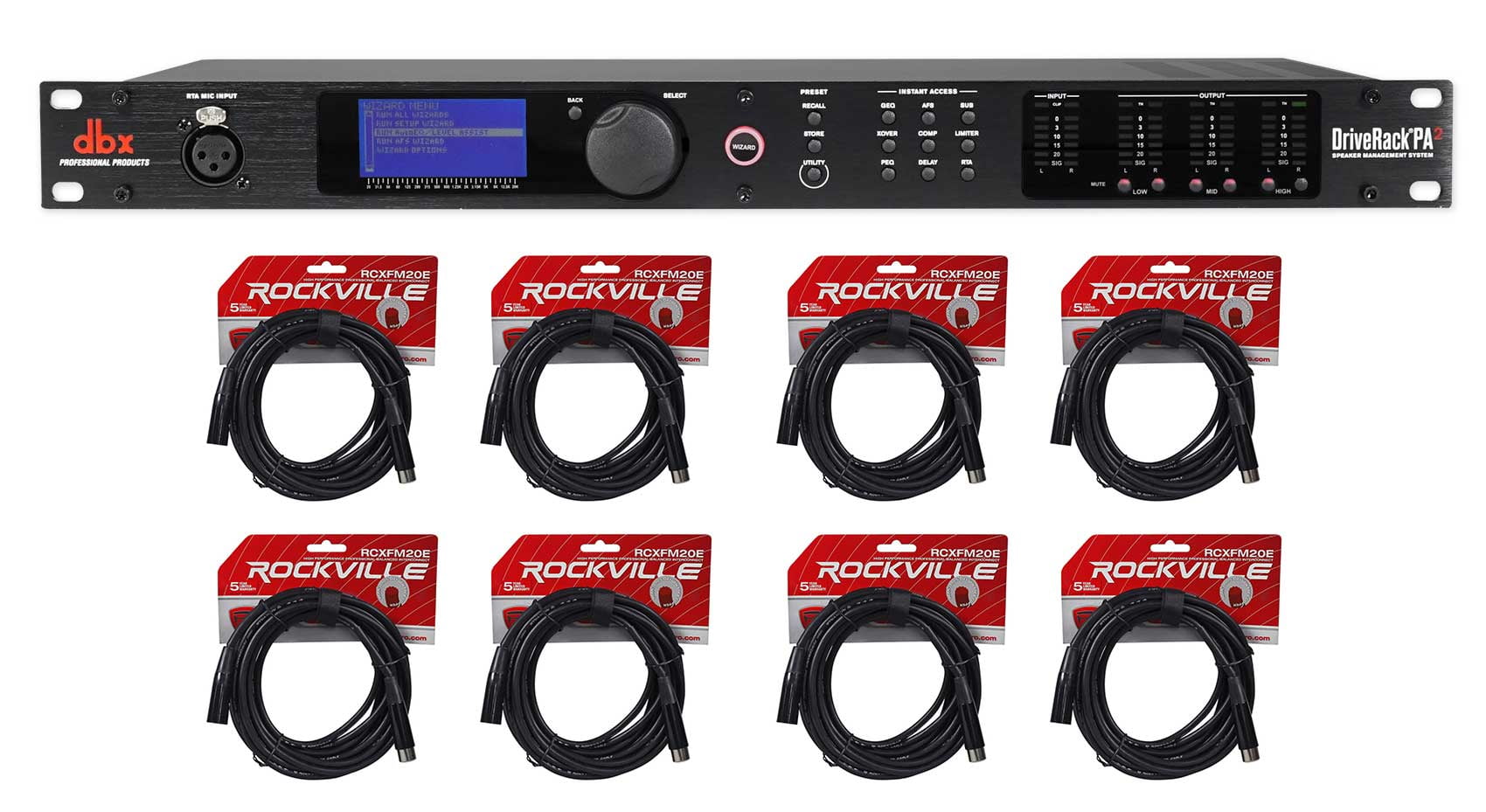 DBX DriveRack PA2 Sound Signal Processor Speaker Manage System+(8) XLR ...