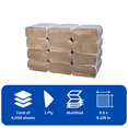 Karat Multifold Paper Towels, Kraft, Recycled Material, 334 Sheets per ...