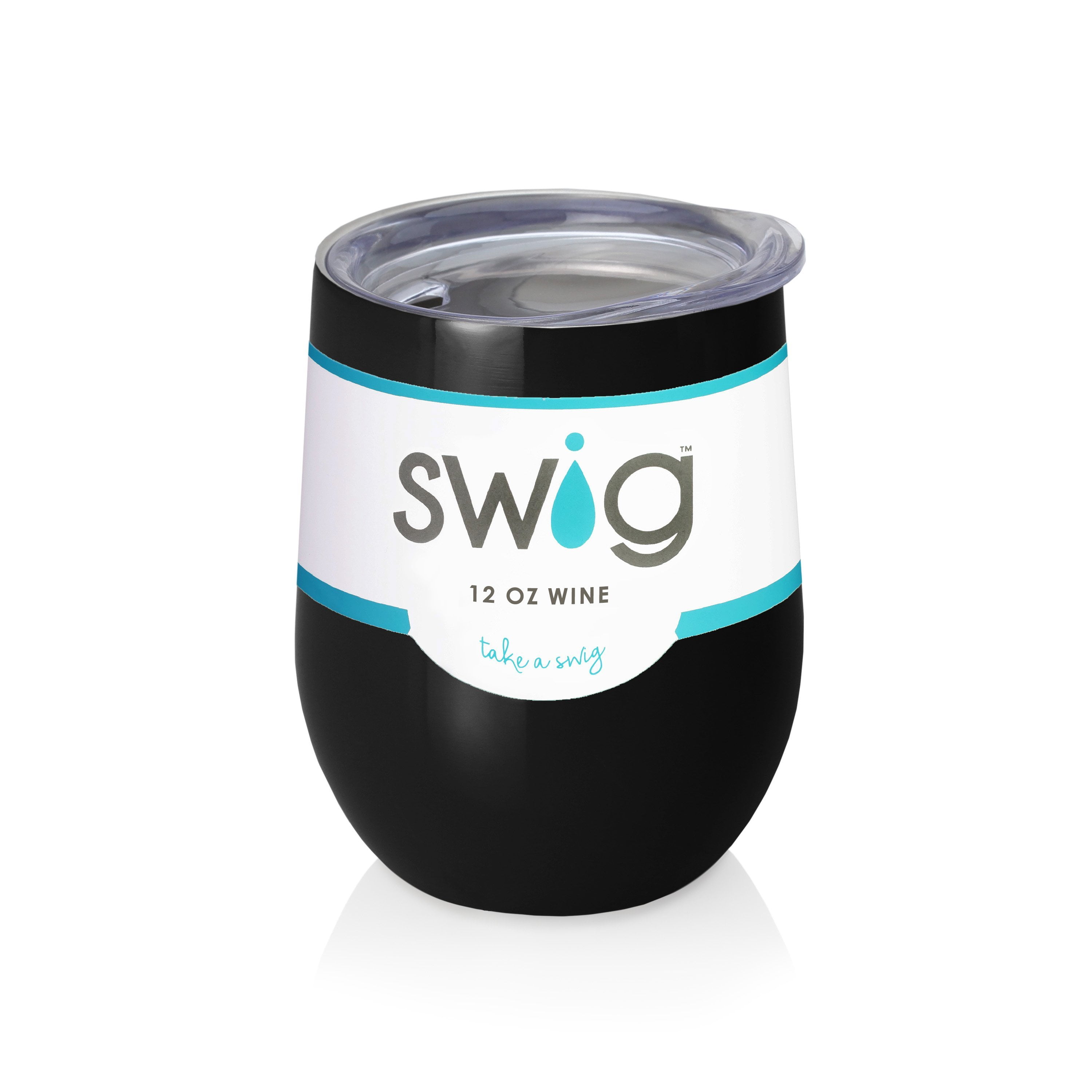 Black SWIG 12 oz Insulated Wine Cup with Lid - Walmart.com