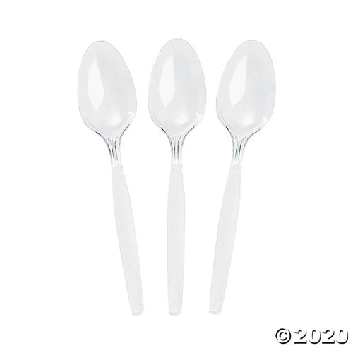 Bulk Clear Plastic Spoons - 50 Ct. - Walmart.com