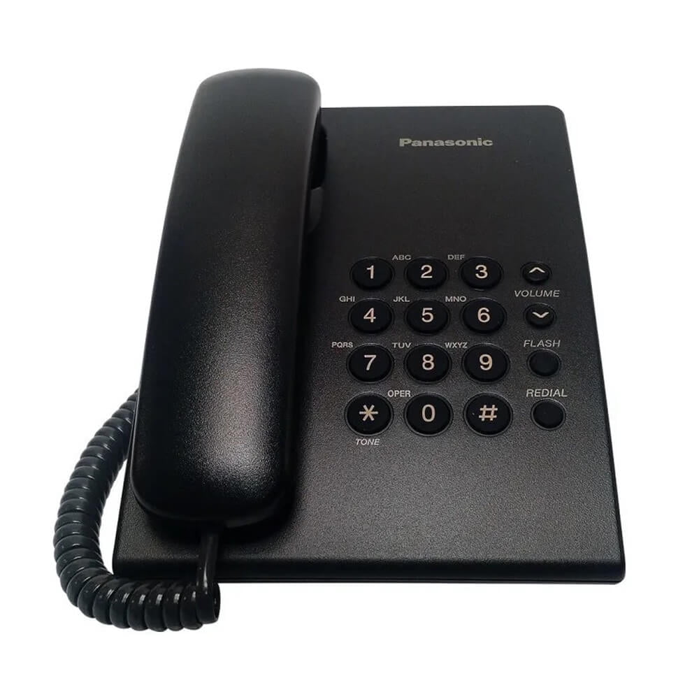Teléfono Fijo Panasonic KX-TS500MEB Negro | Bodega Aurrera en línea