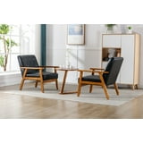 Accent Chairs Set of 2 with Side Table,Mid Century Accent Chair ...