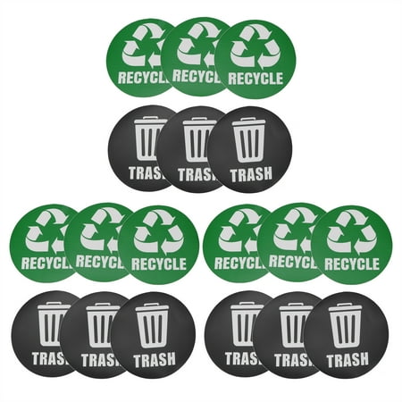 Trash Sign Decal, Home Decoration Self-Adhesive Recycle Decal, For ...
