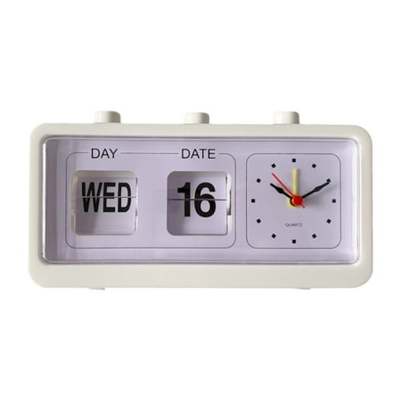 Desk Table Alarm Clock Manual Jump Calendar Desktop Alarm Clock for ...