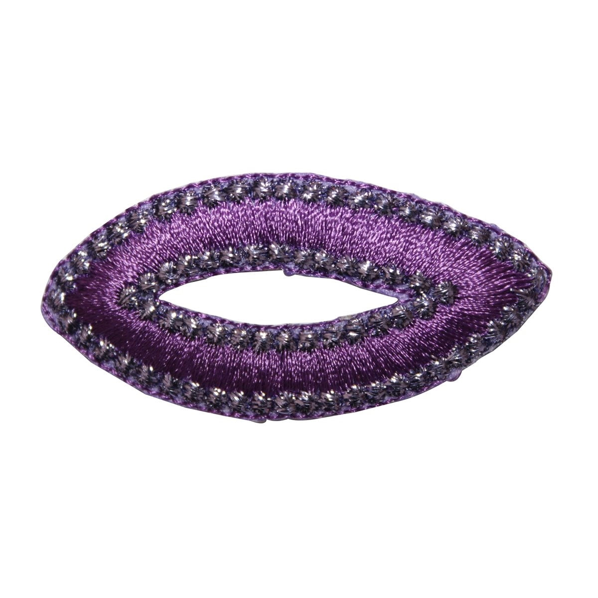 ID 8736 Purple Oval Patch Craft Design Loop Shape Embroidered Iron On ...