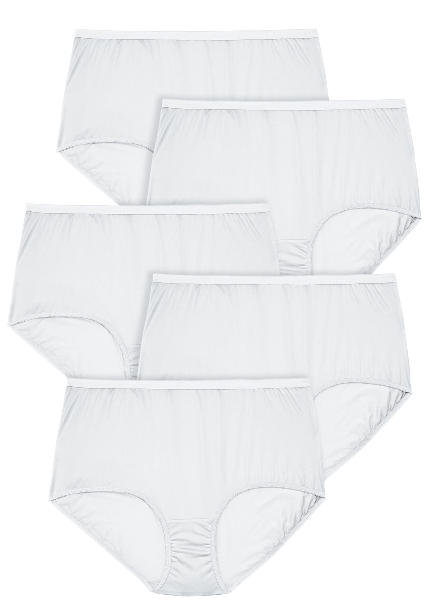 Comfort Choice Women's Plus Size Nylon Brief 5-Pack Underwear - Walmart.com