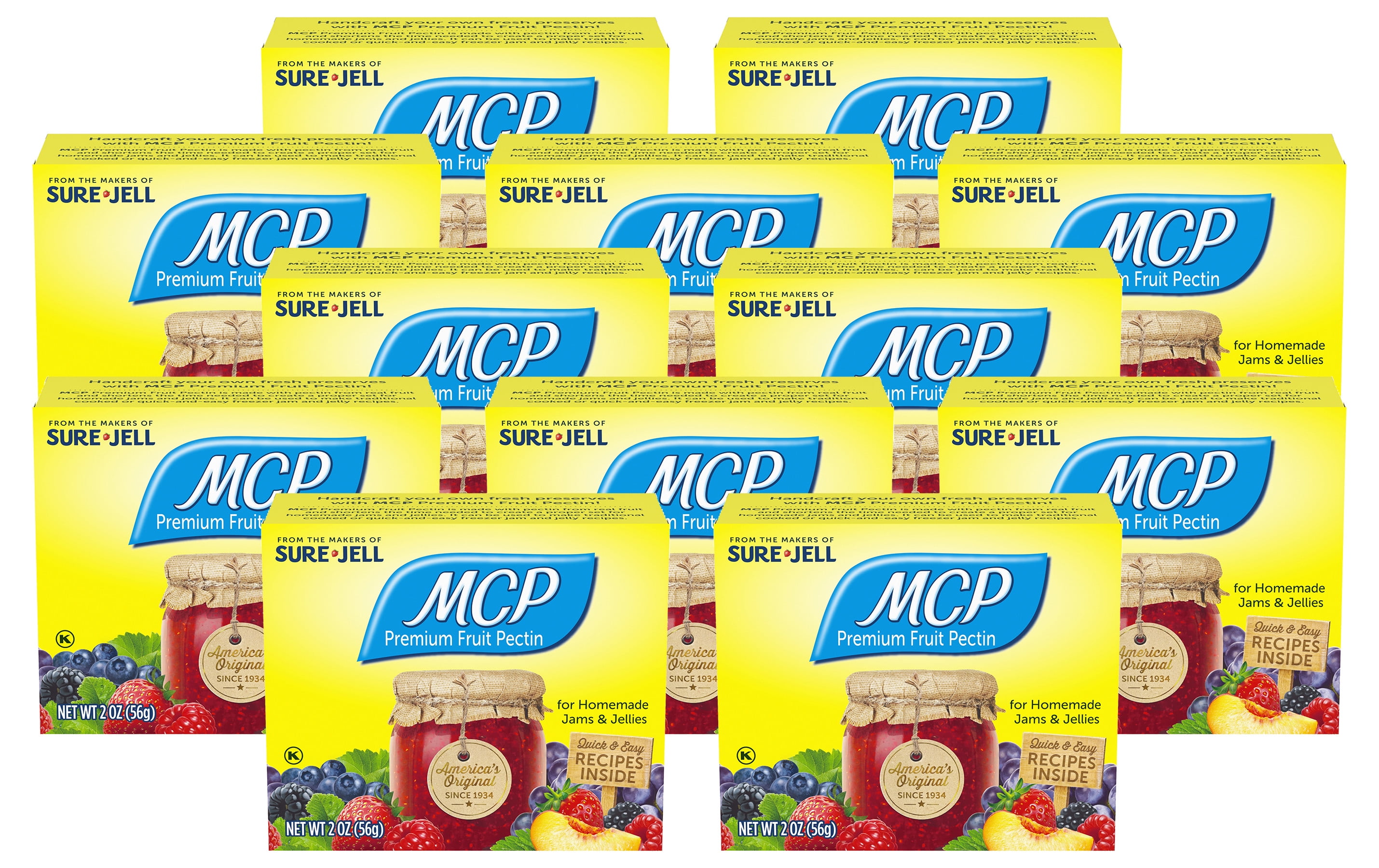 Sure Jell MCP Premium Fruit Pectin Powder for Jam and Jelly, Dry, 2 oz ...