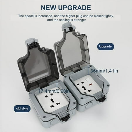 Outdoor Weatherproof Socket IP66 Rated Splash-proof European 15A ...