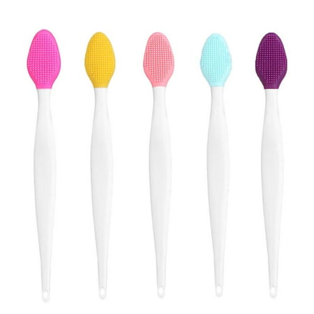 5pcs Silicone Beauty Nose Brush Nasal Wash Brush Long Handle Nasal ...