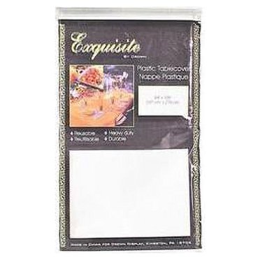 Plastic Tablecover 84" Round-White - Walmart.com