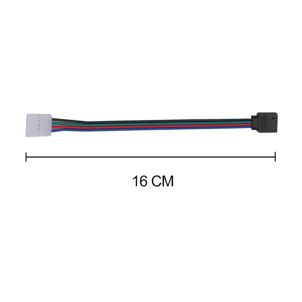 Buy 10 Pcs 10mm 4 Pin Male Female PCB Connector Cable For RGB 5050 3528 LED Strips Online at ...