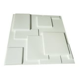 Art3d Squares Design 19.7 in. x 19.7 in. PVC 3D Wall Panel (12-Pack ...