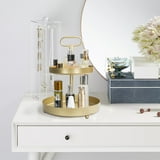 MAONAME Gold Two Tiered Tray, Metal 2 Tier Tray with Handle, Modern ...