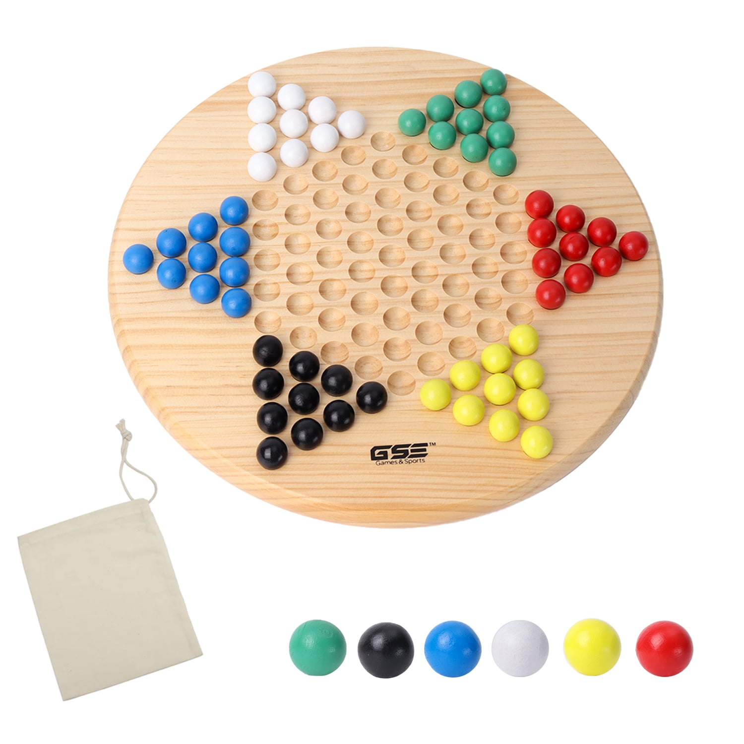 GSE Games & Sports Expert 11.5" Wooden Classic Chinese Checker Board ...