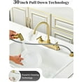 Gold Kitchen Faucet with Side Sprayer, 2-Handle High Arch SUS304 ...
