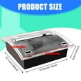 Clear Plastic Note Organiser Pull Out Note Dispenser Space Saving ...