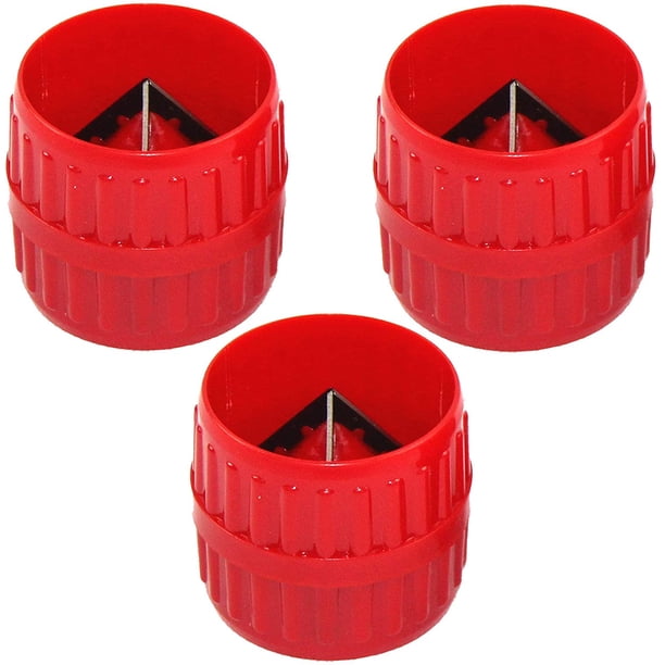 Kukiwhy 3 Pieces Red Inner-Outer Reamer Pipe and Tube Deburring Reamer ...