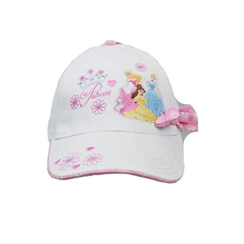 Disney - Baseball Cap - Disney - Princess- Pink Bow - White (Youth/Kids ...