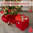 Simplify 27 Count Stackable Christmas Ornament Storage Box, Polyester ...