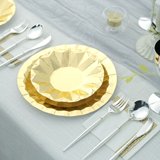 Efavormart 25 Pack | 7" Geometric Metallic Gold Dessert Appetizer Paper ...