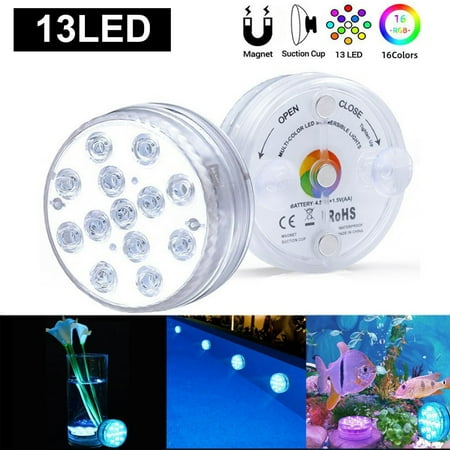 megalia Pool Lights Submersible LED Lights with Remote Control RF ...