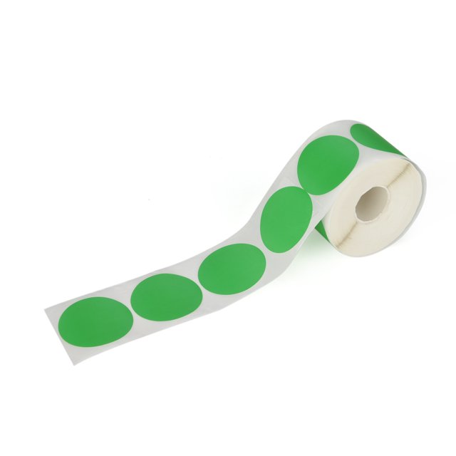 150 Pcs 4" Green Thermal Labels, Color Coding Dot Label Color Thermal ...