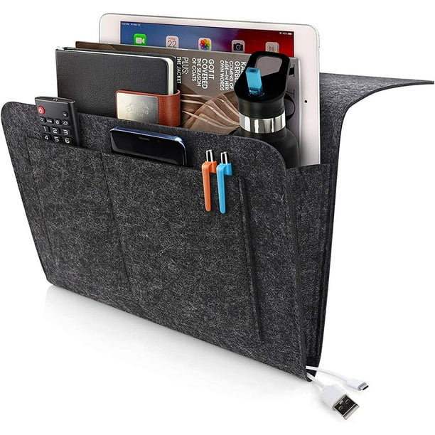 VIVEFOX Bedside Storage Bag, Bedside Caddy, Bed Organizer Hanging ...