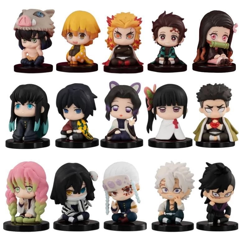 Buy 15pcs Demon Slayer Kimetsu No Yaiba Figures Toys set Tomioka Giyuu ...