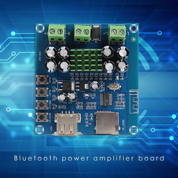 Placa de amplificador Digital Bluetooth inalámbrico DC12-24V TPA3116D2 ...