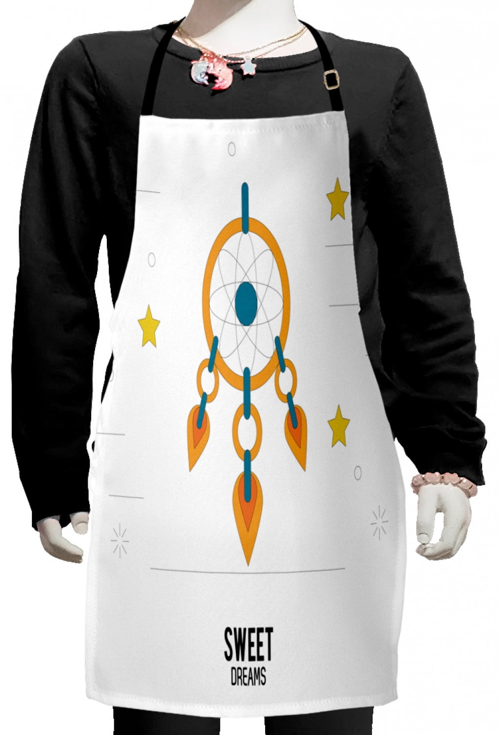 Saying Kids Apron, Dream Catcher Design with Stars Stripes Background ...