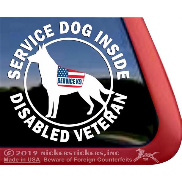 Disabled Veteran Service Dog | High Quality Vinyl German Shepherd Dog ...