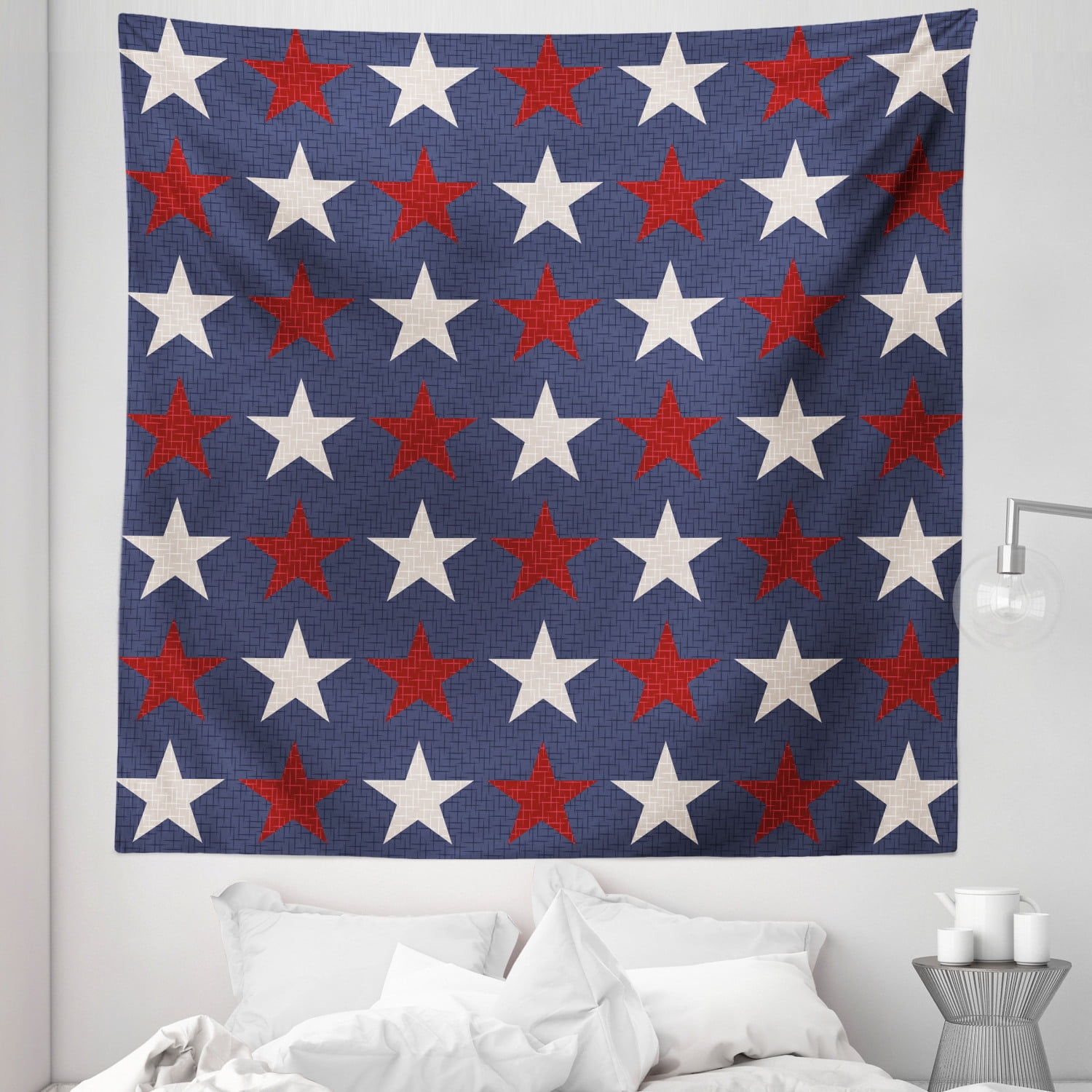 Prehistoric Country Tapestry, Symmetric Star United States Independence ...