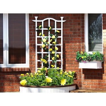 Vita 80" x 90" Colonial Composite Vinyl Trellis and Privacy Screen ...