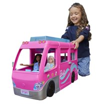 Barbie DreamCamper 3-in-1 Playset: Vehicle, Camping RV with Pool, 50 ...