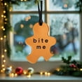Gingerbread Man “Bite Me” Acrylic Ornament, Cute Holiday Tree ...