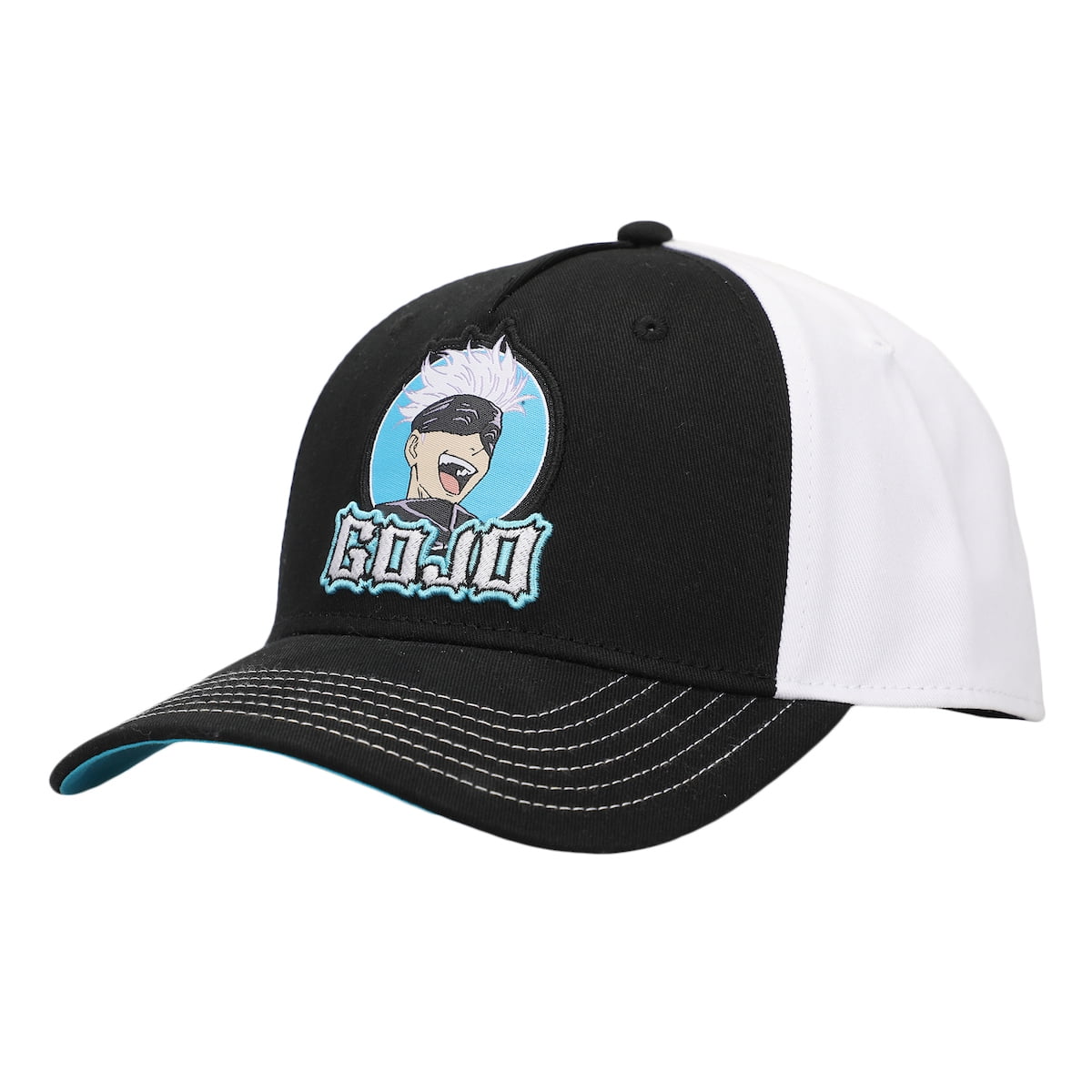 Jujutsu Kaisen Gojo Men's Black & White Baseball Cap With Light Blue ...