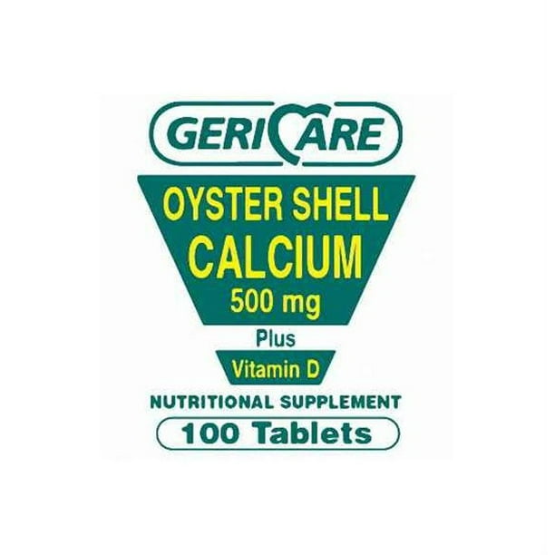 GeriCare Oyster Shell Calcium & Vitamin D, 100ct - Walmart.com