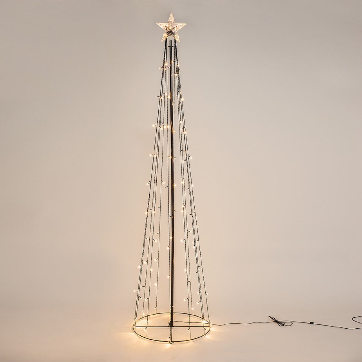 8 ft. Lighted LED String Light Cone Tree with 130 LEDs - Walmart.com
