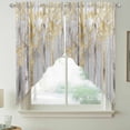 Abstract Plant Swag Valances for Windows 36 inches Long, Trees Forest ...