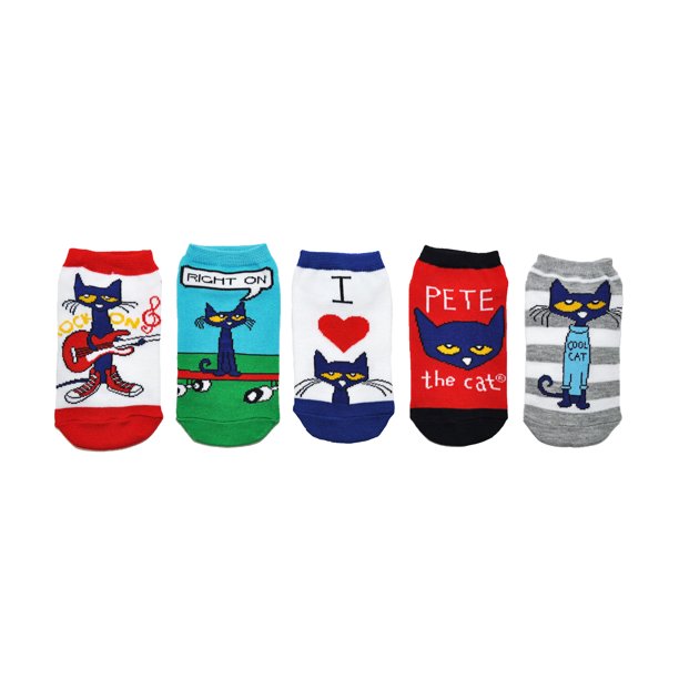 Pete the Cat 5pr Kids Lowcut Pack - Walmart.com