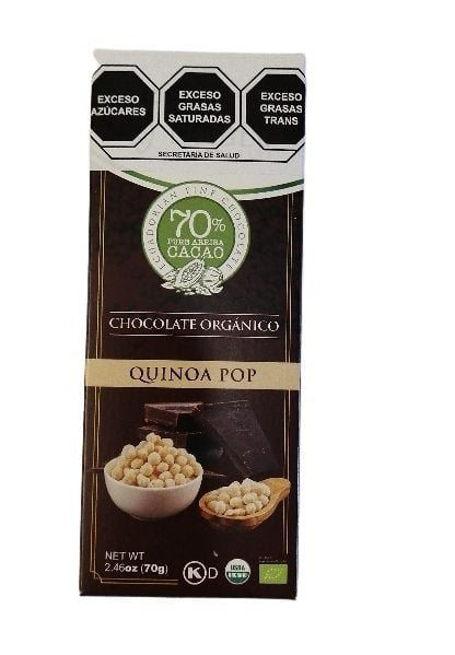 Chocolate Orgánico Santa Isabel - Quinoa Pop 70% Cacao (barra 70g ...