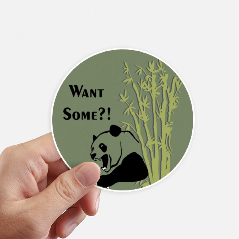 China Chengdu Panda Food Sticker Round Wall Suitcase Laptop Label ...