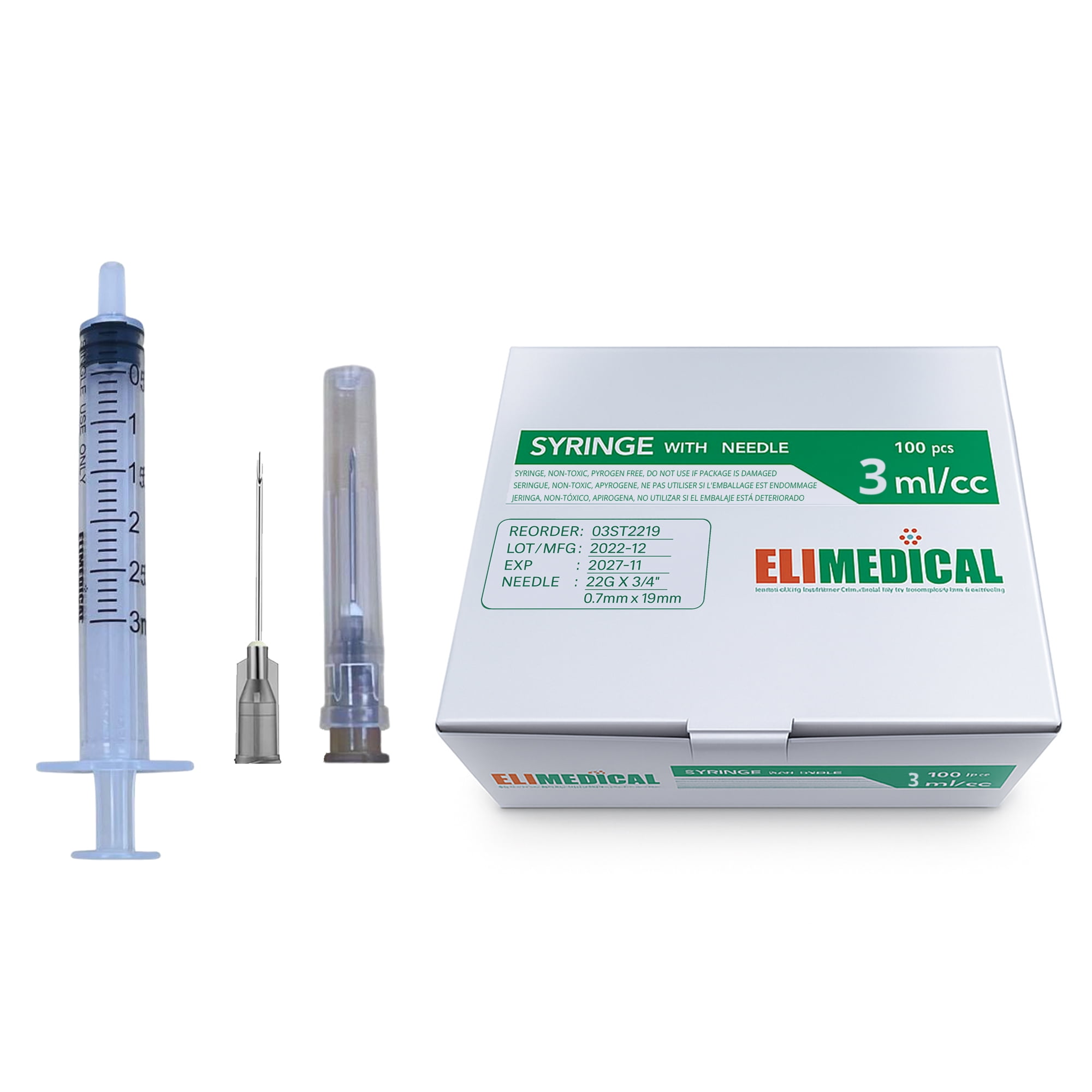 Click here for Elimedical Veterinary Syringe Combo  Luer Slip 3cc... prices