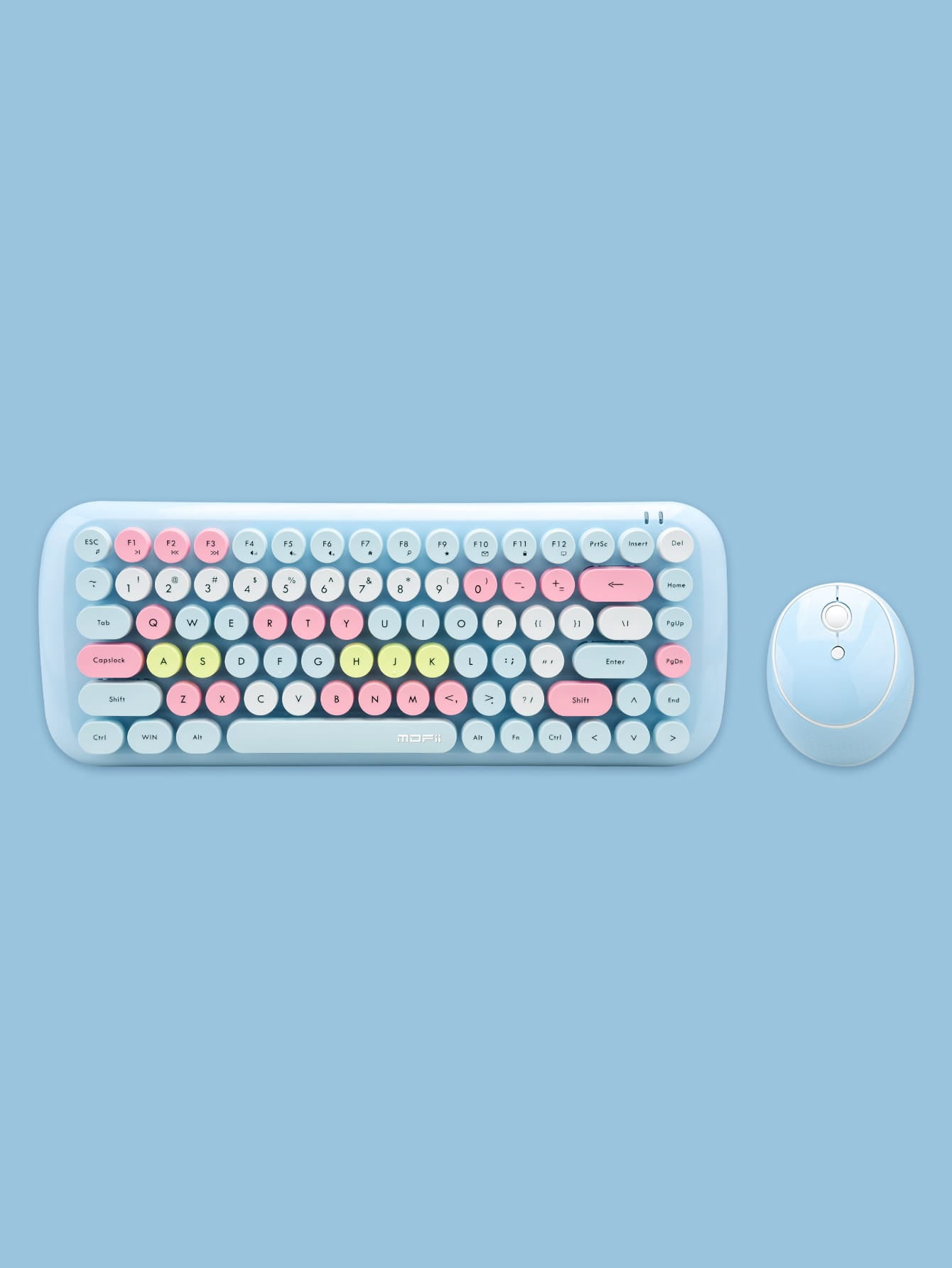 MOFII Candy Mixed Color Wireless 2.4G Keyboard And Mouse Set, Adorable ...