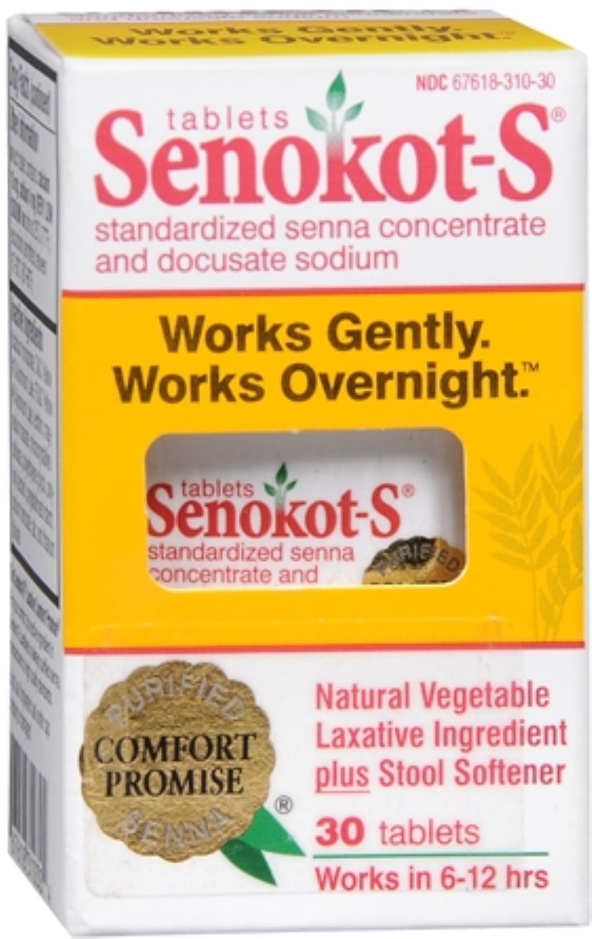 Senokot-S Tablets 30 Tablets (Pack of 2) - Walmart.com