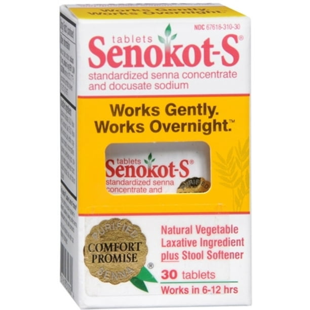 Senokot-S Tablets 30 Tablets (Pack of 4) - Walmart.com