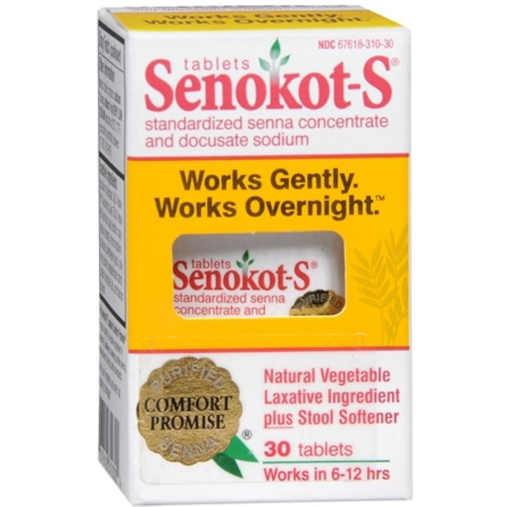 Senokot-S Tablets 30 Tablets (Pack of 2) - Walmart.com - Walmart.com