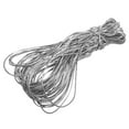 JAM Elastic String Ties, Silver Metallic, 50/Pack, Medium, 16" Loop ...