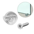 Plastic Glass Clips for Wall Mounted Mirrors Without Frames Includes 4 ...