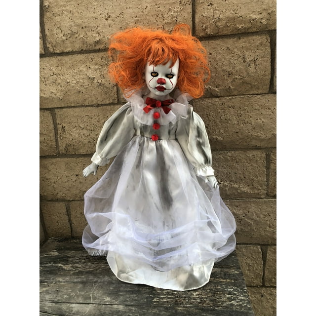 Ooak X Large Pennywise It Clown Girl Creepy Horror Doll Art By Christie
